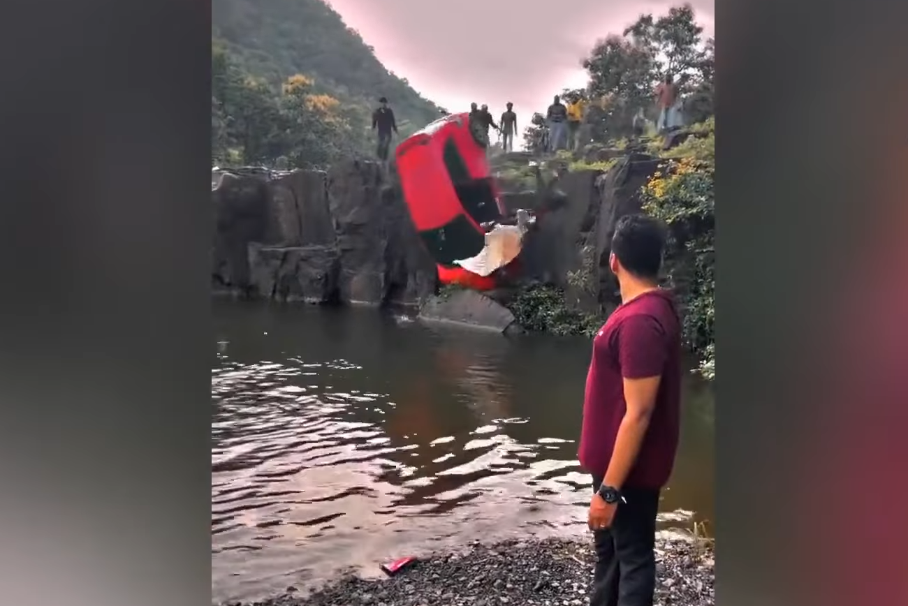 Car plunges over waterfall with 12-year-old girl trapped inside ...