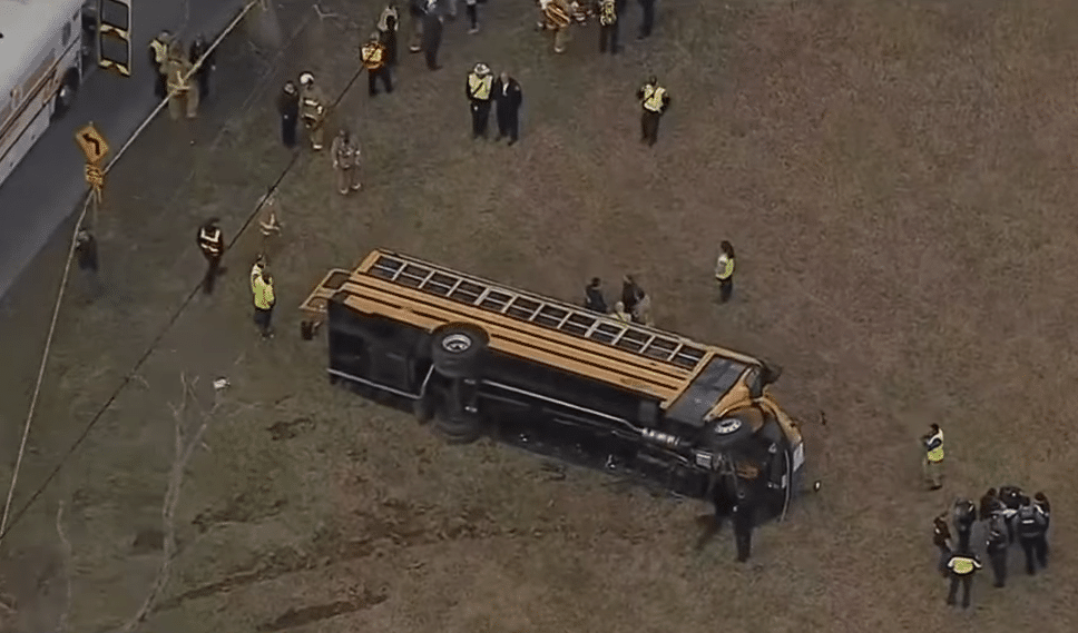 School bus overturns, sending 19 kids to the hospital - Absolute News
